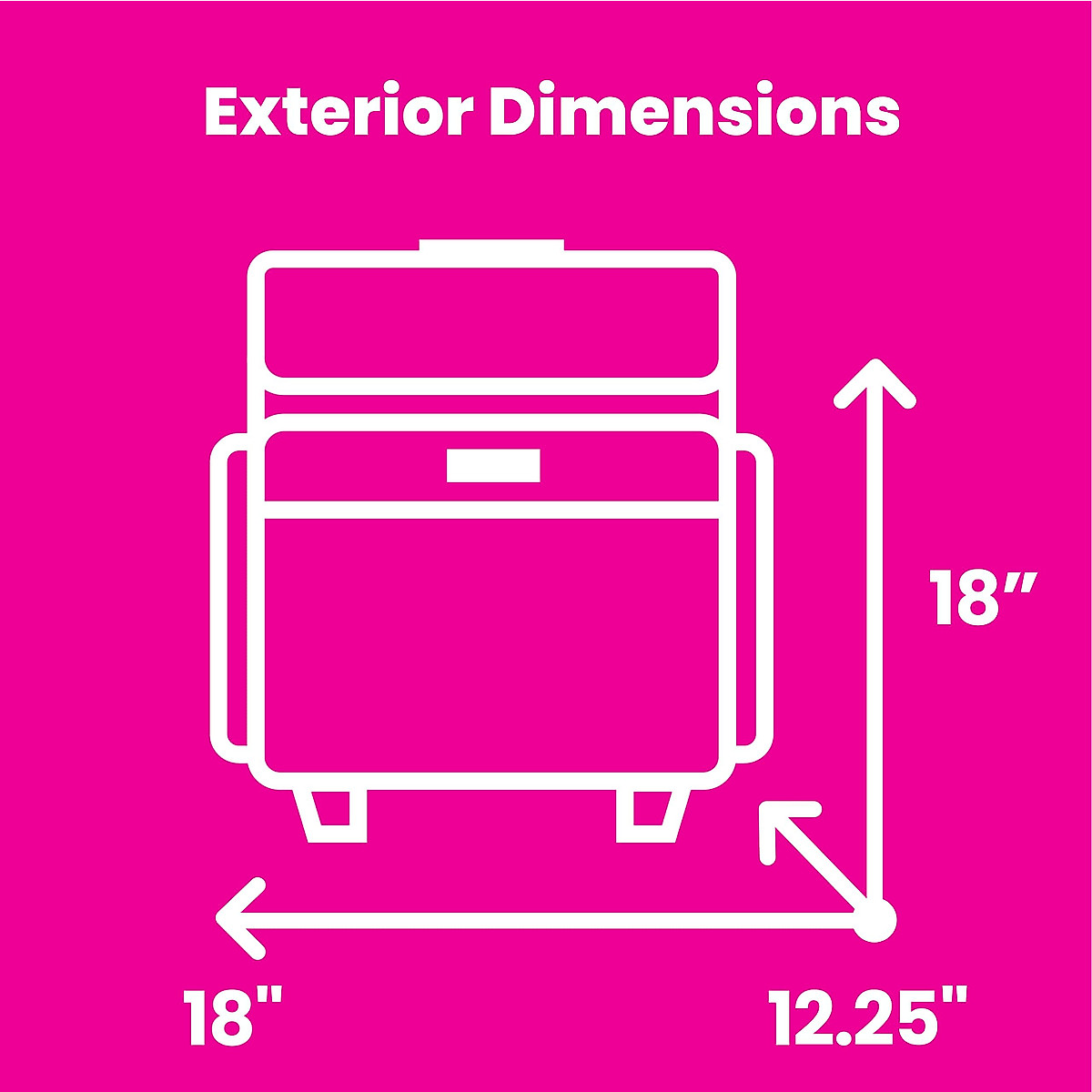 Everything Mary Deluxe Rolling Papercraft Craft Case, Black Quilted - Scrapbook Tote Bag w/Wheels for Scrapbooking & Art - Travel Organizer Storage for IRIS Boxes - for Teachers & Medical