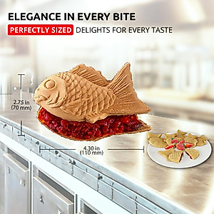 ALDKitchen Taiyaki Fish Waffle Maker | Electric Taiyaki Machine | Fish Shaped Waffle Cones | Stainless Steel Professional | Nonstick Coating | 110V (Six Fishes)