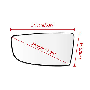 uxcell Driver Left Side Convex Mirror Replacement Lower Glass with Plate for Ford Transit 150 250 350 2015-Onward
