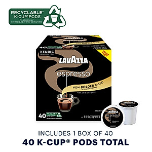 Lavazza Espresso Italiano Single Serve Coffee K-Cup® Pods for Keurig® Brewer, 40 Count, 100% Arabica, Medium roast with intense, aromatic flavor