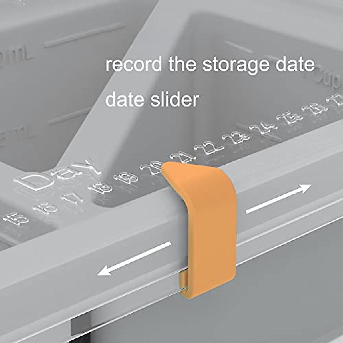 Silicone Freezer Tray with Lid - Food Storage Container, Makes 2 Perfect Portions 2 Cup Cube Portion, Ice Cube Tray for Soup Sauce Meal Prep, Molds Soup Trays with Date Slider BPA Free -1 Pack