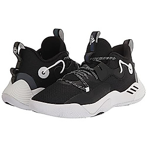 adidas Unisex Harden Stepback 3 Basketball Shoe, Core Black/White/Core Black, 7.5 US Men