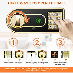 2.6 Cubic Fireproof Depository Safe with Drop Slot, Electronic Anti-Theft Drop Safe for Business with Programmable Numeric Keypad Lock and Spare Keys, Cash Drop Safe Box for Office Home Retail Store