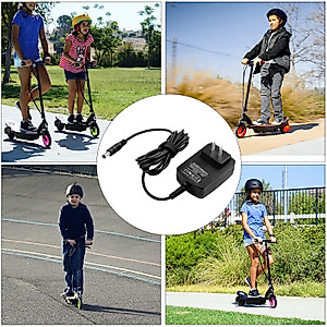 12V 1A Power Adapter for Razor Power Core 90, E90 E95 95 Charger, ePunk, XLR8R, Electric Scream Machine, Kids Ride On Toys, Electric Scooter Power Supply - 6.5 FT Battery AC DC Power Cord Charge
