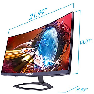 Sceptre Curved 24.5-inch Gaming Monitor up to 240Hz 1080p R1500 1ms DisplayPort x2 HDMI x2 Blue Light Shift Build-in Speakers, Machine Black 2023 (C255B-FWT240)