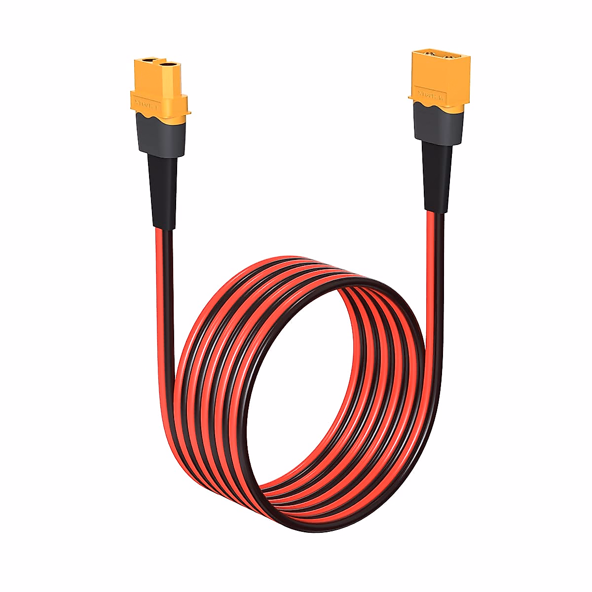 ELFCULB 12AWG 20FT XT60 Extension Cable 2 6 10 20 35 50 75 100FT XT60 Female to Male Connector for RC Battery Portable Power Station Solar Panel(20FT)