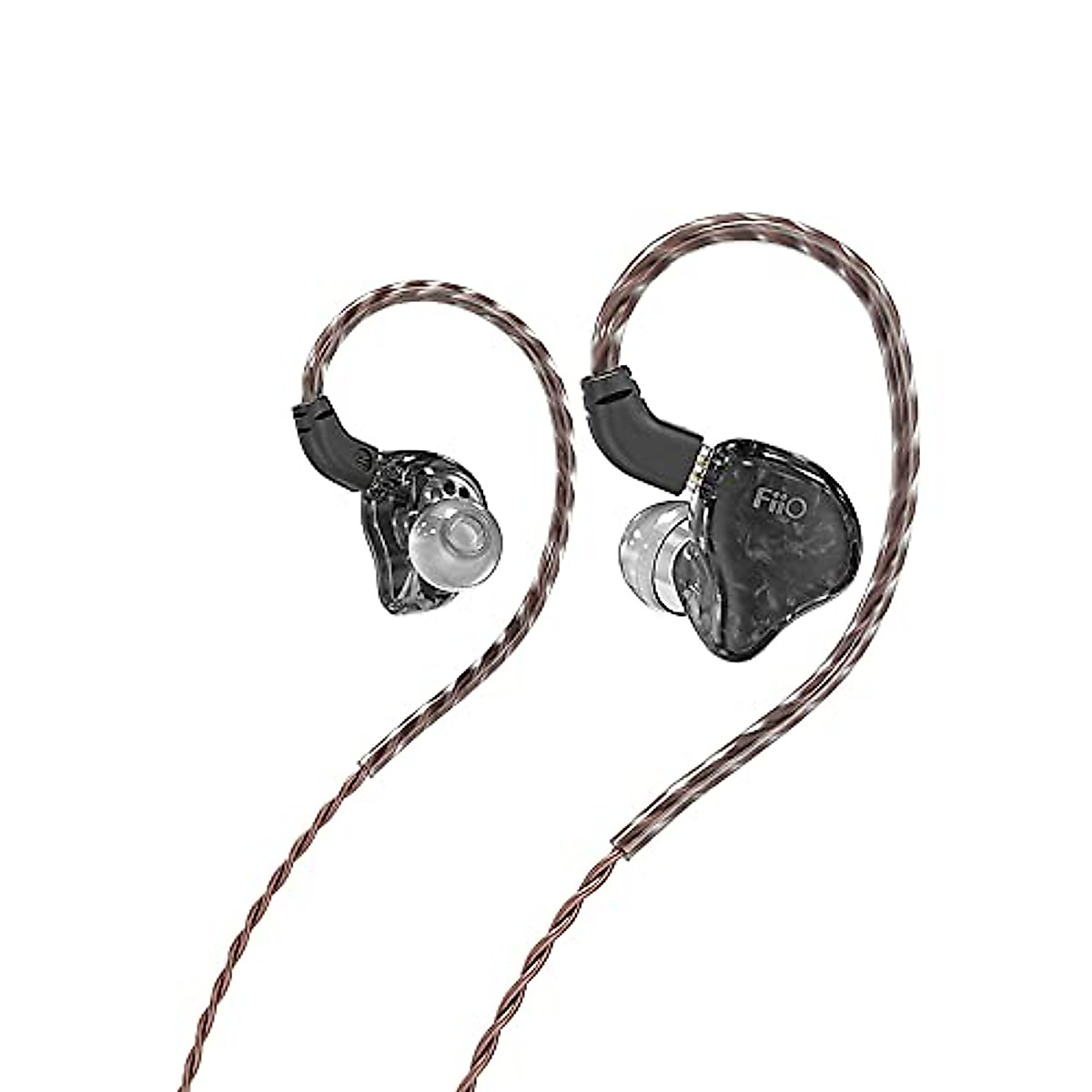 FiiO FH1s Earphone Headphone IEMs HiFi 1BA+1DD Hybrid Deep Bass with 0.78 2pins High Purity monocrystalline Cables(Without Mic,Black)