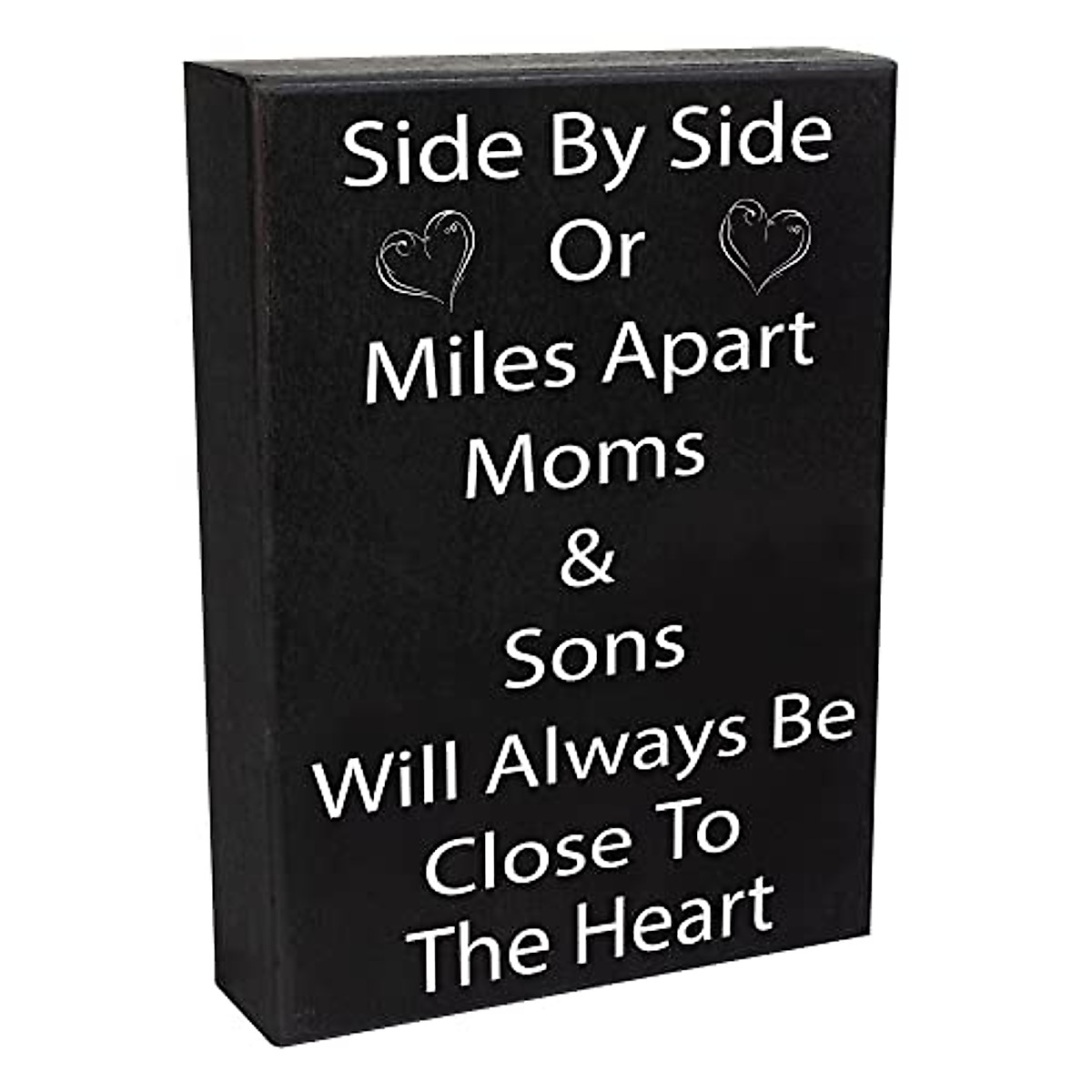 JennyGems Mom Gifts from Son, Mom and Sons Will Always Be Close to the Heart Wooden Sign and Wall Decor, Made in USA