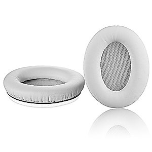 QC15 Replacement Ear Pads Kit, JARMOR Ear Cushion for Bose QuietComfort 2, Quiet Comfort 15, QC 25, QuietComfort 35, Ae2, Ae2i, Ae2w, Sound True, Sound Link (Around-Ear Only) Headphones (White)