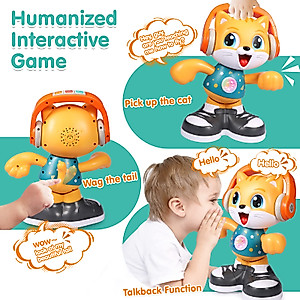 WITALENT Baby Toy 12-18 Months Talking Dancing Cat Toy for 1 Year Old Boys Girls Light Up Music Toddler Toys 1-2 Recording Interactive Early Educational Toys Gifts for 1 2 3 Years Old Boys Girls