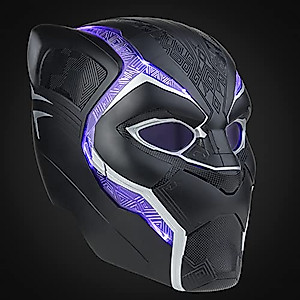 Marvel Legends Premium Electronic Role Play Helmet with Light FX and Flip-Up/Down Lenses, Black Panther Roleplay Item
