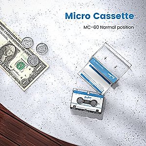 Reshow Dictating Blank Microcassette Tapes - Microassette Tapes for Recording MC-60 Minutes Suited for Lectures and Seminars -3 Pack