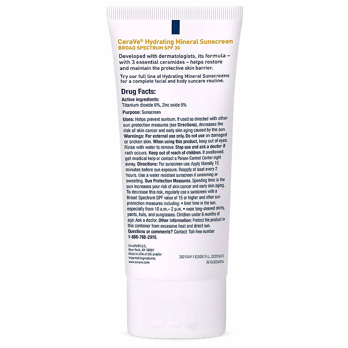 CeraVe Sunscreen Face SPF 30, 2.5 oz, Old Formula (Discontinued)