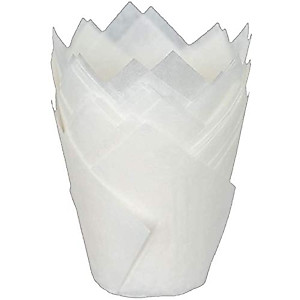 Leqi Baking Cups 100 Count Natural Cupcake Muffin Paper Liners Grease-Proof Wrappers for Wedding Birthday Christmas Party Baby Shower Anniversaries All Festivals (White)