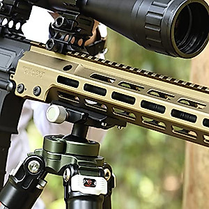 MLOK Arca Rail Tripod Mount Adapter, for Rifle Tripod Ballhead Quick Release Plate,Compatiable RRS Dovetail, 2 M-LOK Slot Interface