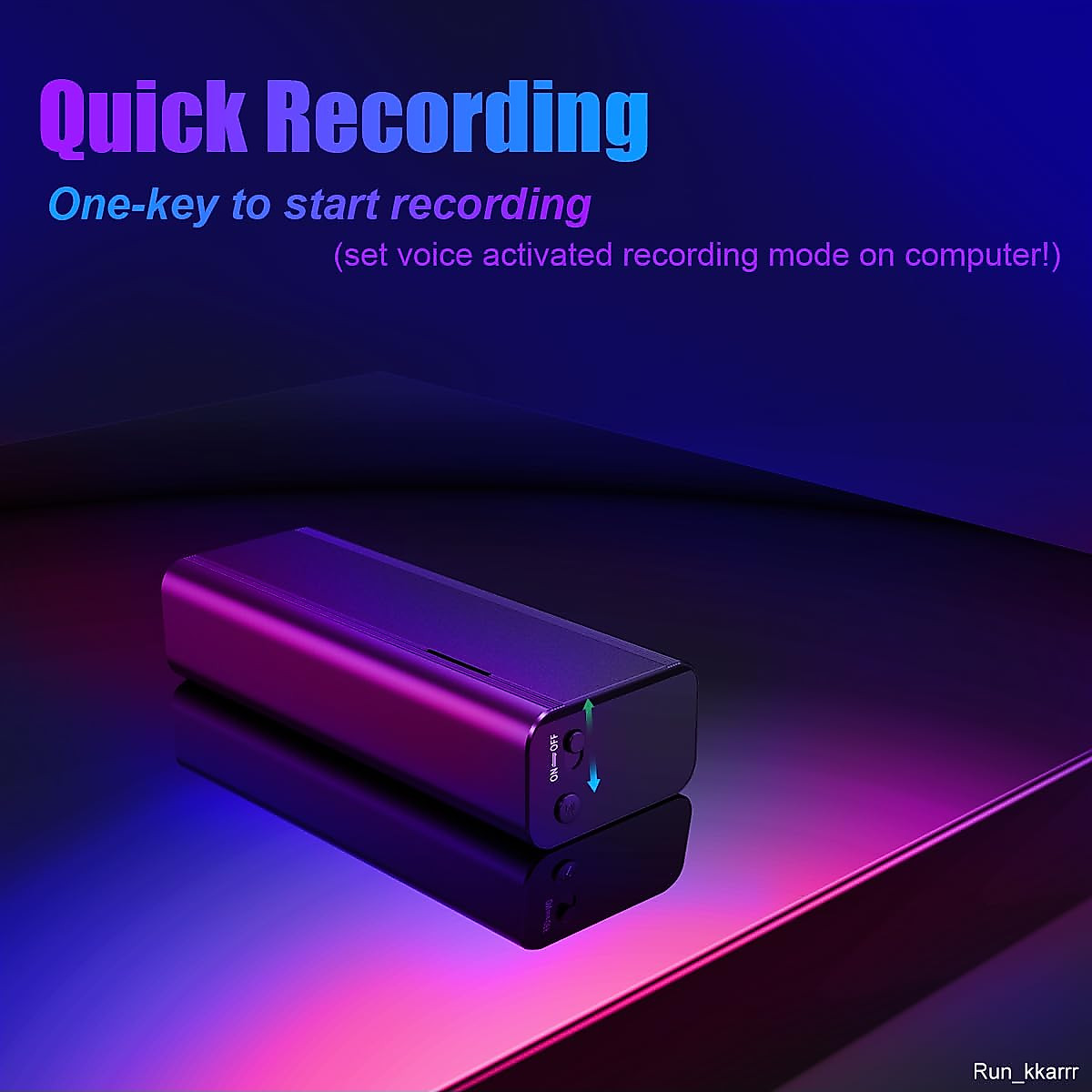 128GB Voice Activated Recorder, Long Battery Digital Audio Recorder, Portable Recording Devices, Voice Recorder with 2000 Hours Recording Capacity, 300 Hours Battery Time