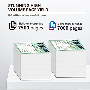 DRAWN C310HA 406475 406476 406477 406478 Compatible C310HA Toner Cartridge Set Replacement for Ricoh Aficio SP C310 C310A C231SF C232SF C242SF C320DN Printer, C310HA (4Pack,1BK+1C/1M/1Y)