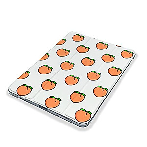 Kawaii Peaches Cute Fruit case Compatible with iPad Mini Air Pro 7.9 8.3 9.7 10.2 10.9 11 12.9 inch Pattern Cover New 2022 2021 Trifold Stand 3 4 5 6 7 8 9 Generation 464 (11" Pro 1/2/3 gen)