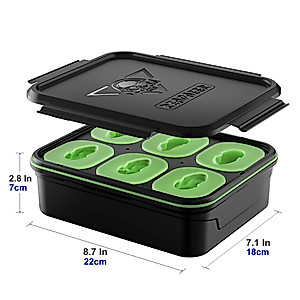 Readaeer Silicone Skull Molds, 3D Skull Ice Cube Mold, Large Skull Mold for Resin, Ice, Chocolate, Candle, Soap Making Black