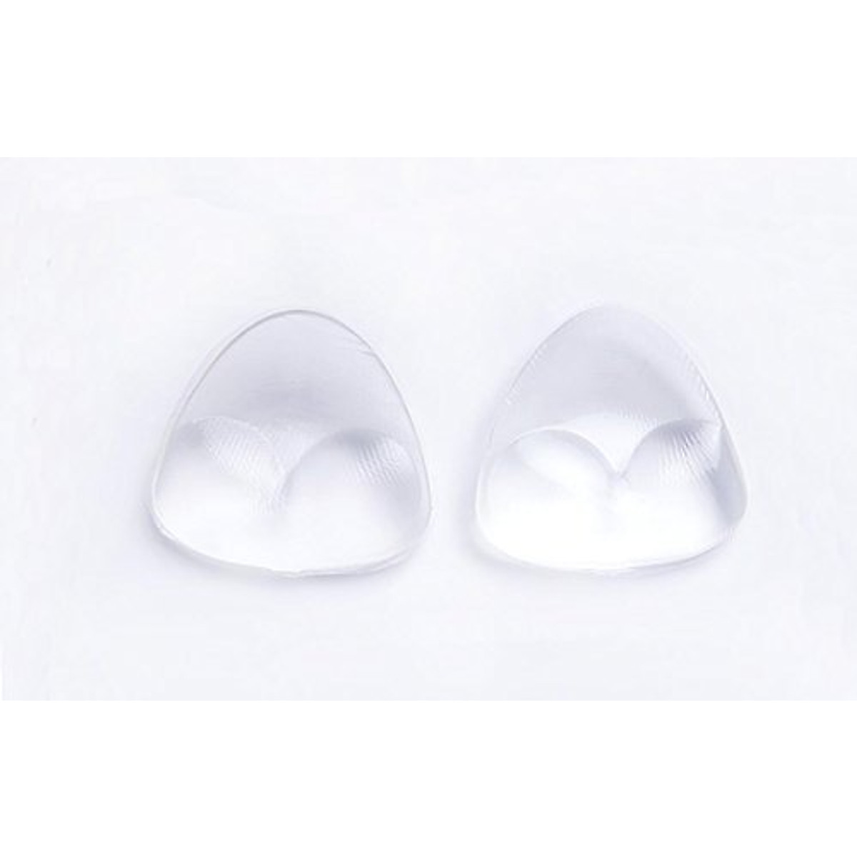 UPSTORE 1Pair Silicone Gel Triangle Shaped Bra Inserts Breast Chest Swimsuit Pads Enhancers Push-up Molding Pad A to D Cup for Bikini (Clear)