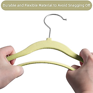 Kids Velvet Hangers, Velvet Baby Hangers Kids Felt Hangers Toddler Velvet Hangers (Black 30Pack)