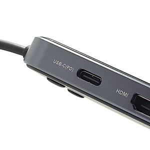 Verbatim 8-in-1 USB C Hub w/Dongle - USB Hub for Laptop w/ 100W PD, 2 USB 3.0 Ports, 2 USB C Ports, SD Card Readers, HDMI, 3.5mm Audio Port, Compact USB-C Hub