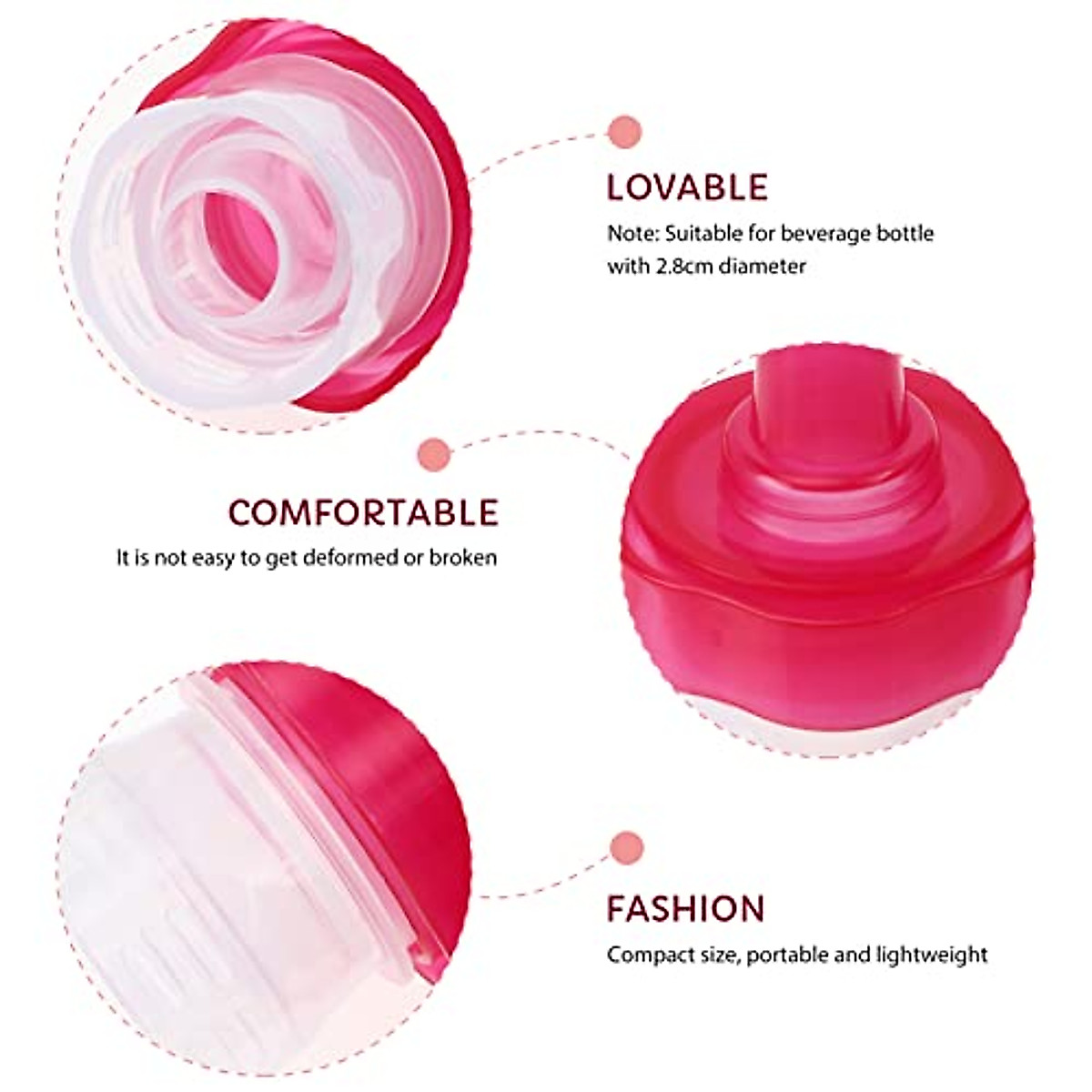 Gadpiparty 4Pcs Reusable Colorful Plastic Water Bottle Lid Top Spill Proof Water Bottle Cover Juice Soda Water Bottle Caps Bottle Fizz Lid Caps Can Covers for Kids Toddler Baby