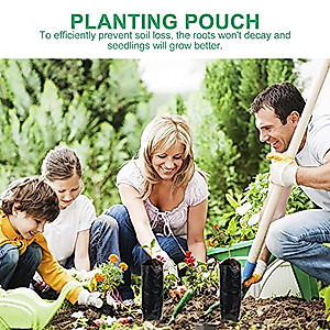 YARNOW Grow Bags 100pcsbags Accessories Container Survival Transplanting Plant Nutrition Delicate Raised Woven Cutting Bonsai Farming Thicken Rate Portable Tree Size Garden