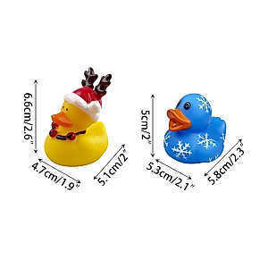 QINGQIU 24 Pack Christmas Rubber Ducks Jeep Bath Toys for Kids Boys Girls Toddlers Christmas Party Favors Stocking Stuffers Gifts