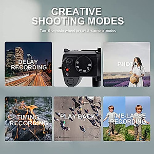 Monitech Digital Camera for Photography and Video, 4K 48MP Vlogging Camera for YouTube with 180° Flip Screen,16X Digital Zoom,32GB TF Card, 2 Batteries