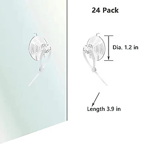 Fuongee Aquarium Suction Cups, Heavy Duty Aquarium Suction Cups with Adjustable Cable Ties, Dia.1.2"/1.8" Optional (1.2")