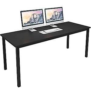 sogesfurniture 62.9 inches Office Desk Computer Desk Gaming Desk Computer Table Sturdy Writing Workstation for Home Office, Black
