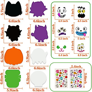 NC Halloween Craft Kits for Kids Halloween Foam Crafts Pumpkin Crafts for Kids Self Adhesive Halloween Stickers for Kids Halloween Party Crafts Decorations Halloween Craft Kits