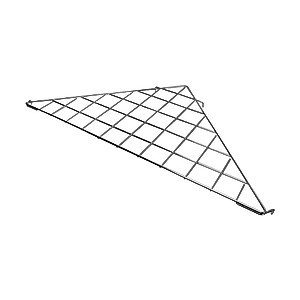 DBM IMPORTS 2 Pc - Chrome Corner Triangle Wire Grid Shelf Slat Grid Panel 24'' x 24'' x 32''