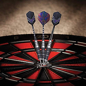 WINSDART Steel Tip Darts Set 12 Pack 22 Grams with Nonslip Iron Barrel Aluminum Dart Shafts 2 Style Flights and Darts Sharpener, Gift Box
