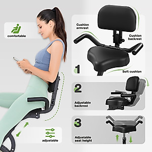 GOIMU Folding Exercise Bike, 4 in 1 Stationary Bike for Home Workout with 16-Level Adjustable Resistance, Indoor Cycling Bike with 330LB Capacity, Magnetic Workout Bike with Comfortable Seat Cushion…