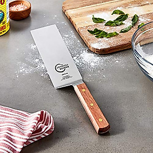 Mercer Culinary Praxis Rosewood Handle Square Edge Turner, 8 Inch x 3 Inch,Brown