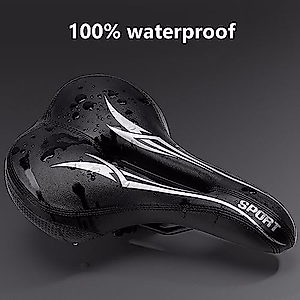 IPOW Mountain Bike Seat 7’’, Comfortable MTB Bike Seat for Men and Women, Bicycle Saddle Replacement Padded with Soft High Density Memory Foam