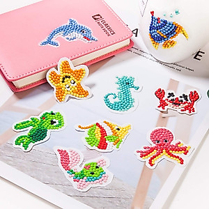 57PCS Diamond Painting Stickers for Kids - Fun DIY Diamond Painting Kits for Kids, Arts and Crafts for Kids Ages 8-12/6-8, Gem Sticker Art Kits for Kids Adult Beginners Gift