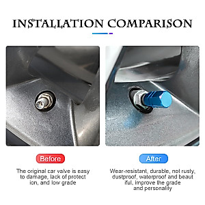 Fekey&JF 16 PCS Car Tire Valve Stem Caps, Waterproof Airtight Car Wheel Tire Valve Stem Covers Universal for Cars, Bicycles, Trucks, Motorcycles, Car Accessories for Men Women (Light Blue)