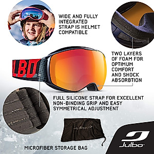 Julbo Echo Youth Goggles, Black/Gray/Read Frame - Spectron 3 Orange Lens w/Red Mirror