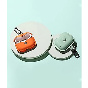 Miitoomo AirPods 3 Case Leather Case for Apple AirPods 3rd Generation Fashion Rose Pink Case Snap Closure Charging Case (Light Pink)