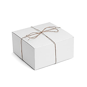 12 Pack White Gift Box,8 x 8 x4 Inch,Gift Box for Present,Cardboard Gift Boxes with Lids for Birthday,Party,Valentine's Day,Wedding