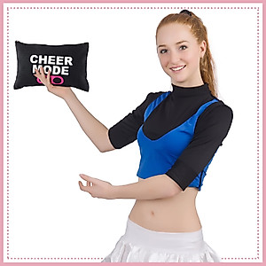 Flutesan 24 Pieces Cheerleader Gifts Bulk Canvas Cheer Bags Makeup Bag, Cheer Scrunchies, and Hair Ties for Girls Women Teammates