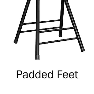 Lavish Home Set of 2 Counter Height Bar Stools – 24-Inch Backless Folding Chairs with 225lb Capacity for Kitchen, Rec Room, or Game Room (Black)