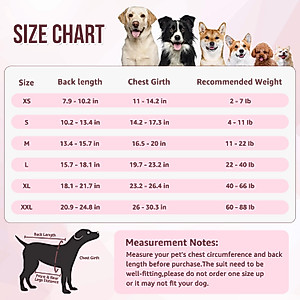 Lukovee Recovery Suit for Dogs, Zipper On Recovery Suit for Female Male Dog, Onesie Abdominal Wounds Cone E-Collar Alternative Prevent Licking Spay Recovery Suit (A-Pink,X-Small)