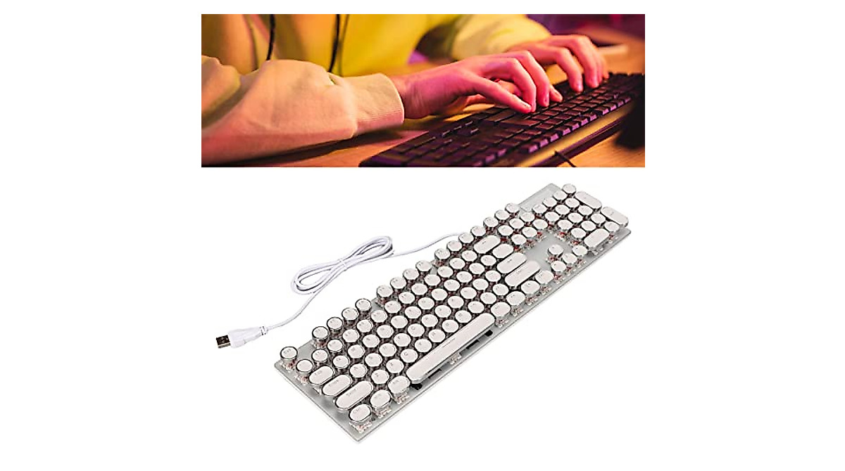 Mechanical Gaming Keyboard, Mechanical Keyboard RGB Backlight Ergonomic ...