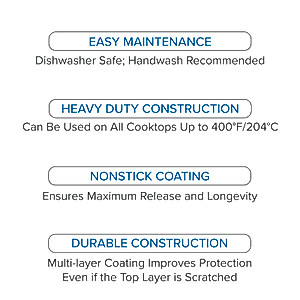 Viking Culinary Hard Anodized Nonstick Fry Pan, 8 inch, Dishwasher, Oven Safe, Works on All Cooktops including Induction