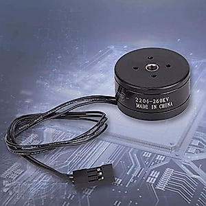 Drones Brushless Motor,Outdoor 260KV Brushless Motor,80t 1.3A Hollow Shaft Brushless Motor Drones Brushless Motor,Low Noise and Low Power Consumption,for Gimbal RC Drones,Camera((2204)) (2pcs)