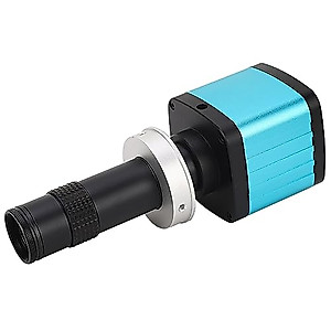 Microscope Camera, Portable 2MP Aluminum Alloy 4K Video Industrial Microscope Camera 1080P 100‑240VAC 130X for Home (US Plug)